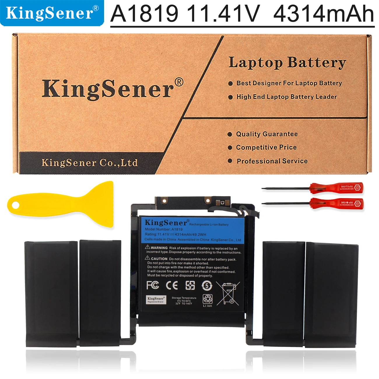 Kingsener A1819 Battery For Apple Macbook Pro 13'' Touch Bar A1706 Late ...
