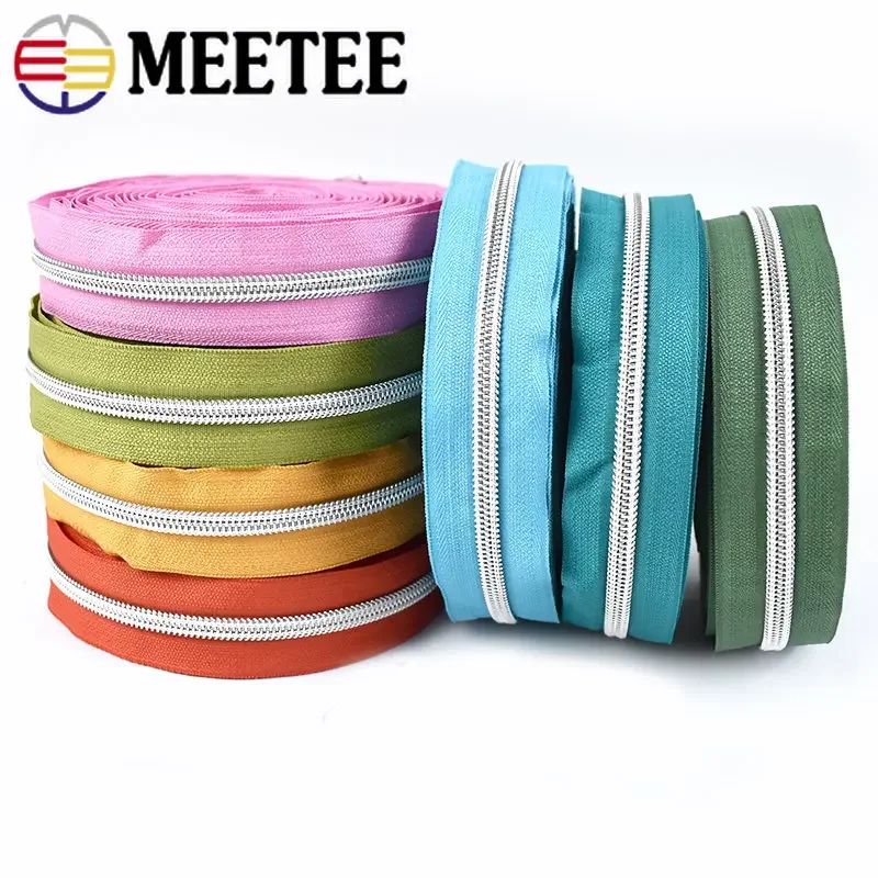 5-10-20M-5-Colorful-Nylon-Zippers-Tapes-Bag-Pocket-Roll-Plastic-Zipper ...