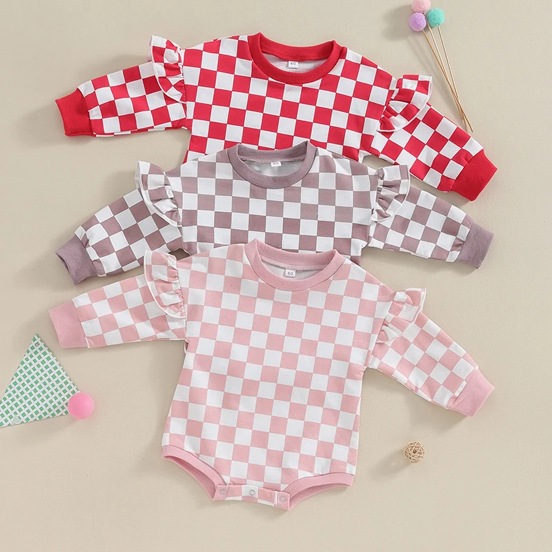 Spring-Baby-Clothes-Plaid-Sweatshirt-Romper-Baby-Girl-Cotton-Bodysuit ...
