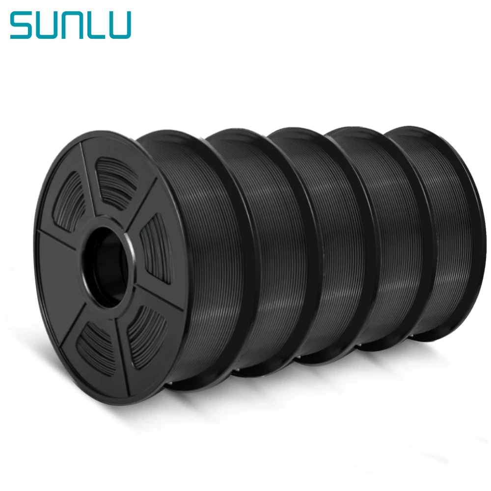 SUNLU-PLA-3D-Printer-Filament-1KG-Roll-5Pcs-1-75mm-0-2mm-No-Bubble-Line ...