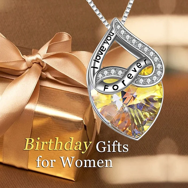 Delicate-Personality-Ladies-Couple-Fashion-Crystal-Heart-Necklace ...