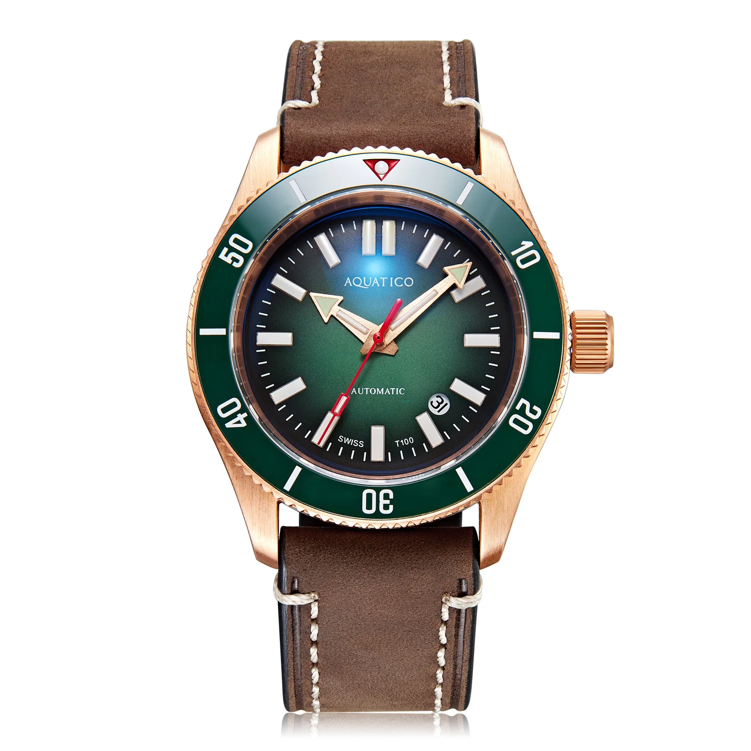 Aquatico-Super-Star-Bronze-Dive-Watch-quadrante-verde-Hong-Kong-Made ...