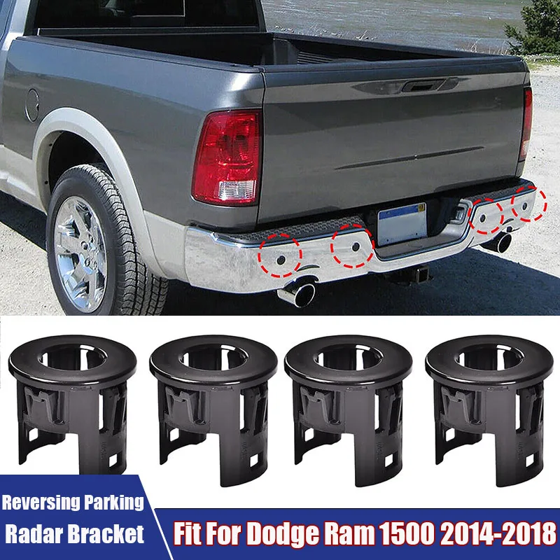 Soporte de Sensor de Radar de aparcamiento para coche, biseles de 4 piezas para Dodge Ram 1500 ...