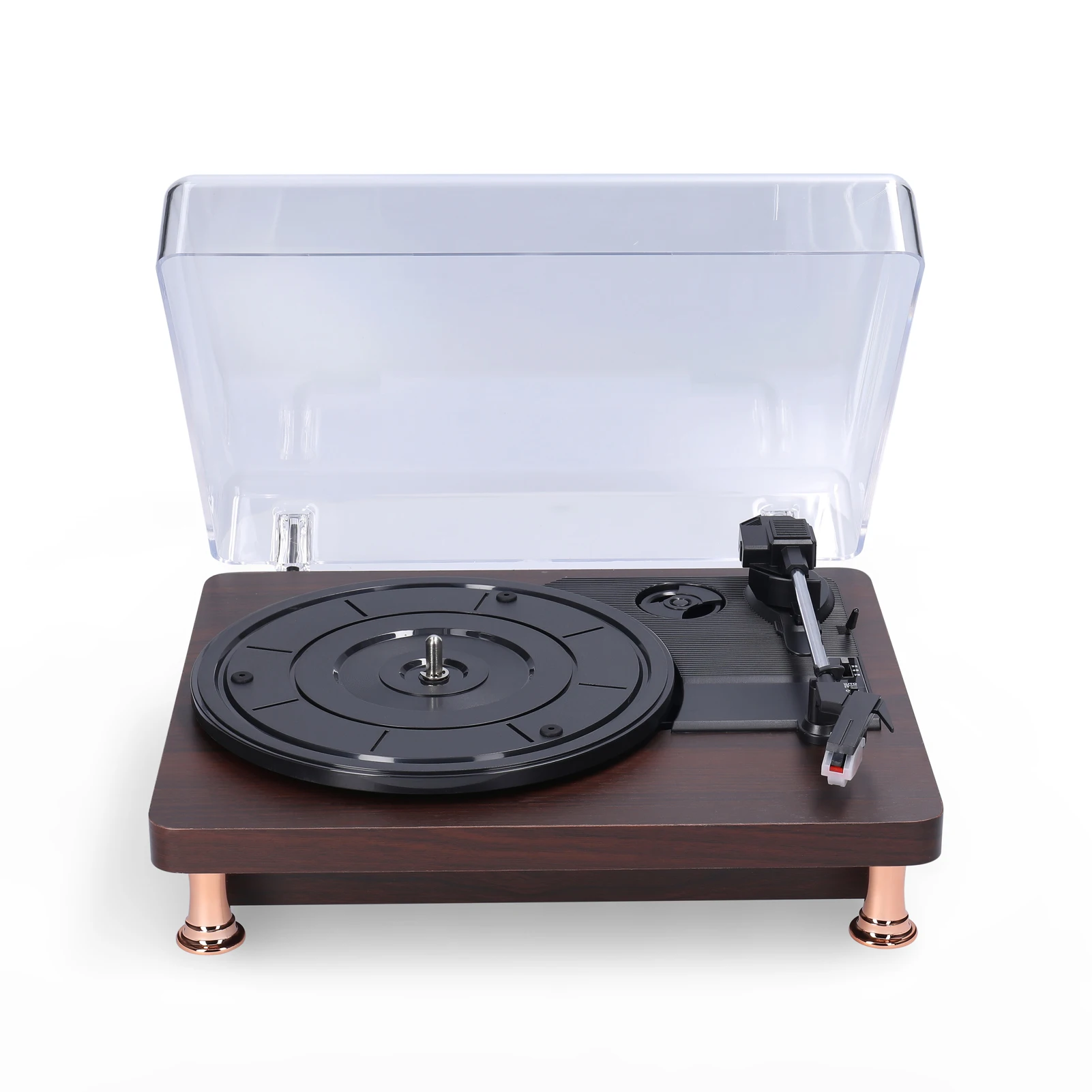 Retro Vinyl Record Player w/ Dustproof Cover Classic Nostalgic Style ...