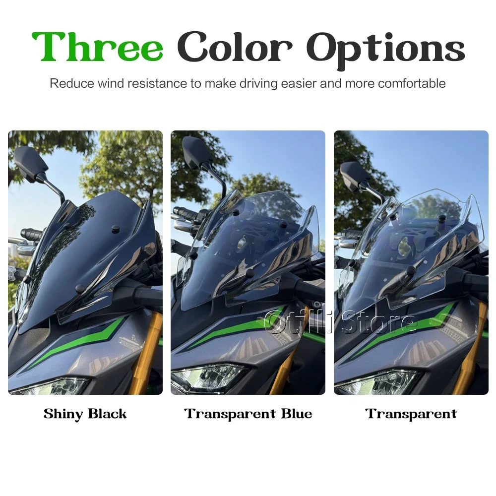 For Kawasaki Z900 Z 900 SE 2025 2026 Touring Windshield Visor Double ...
