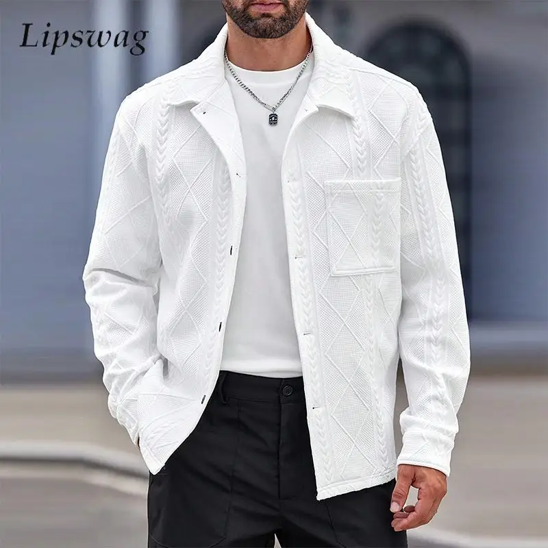 Stylish-Turn-down-Collar-Button-up-Mens-Jacket-2024-Autumn-Fashionable ...