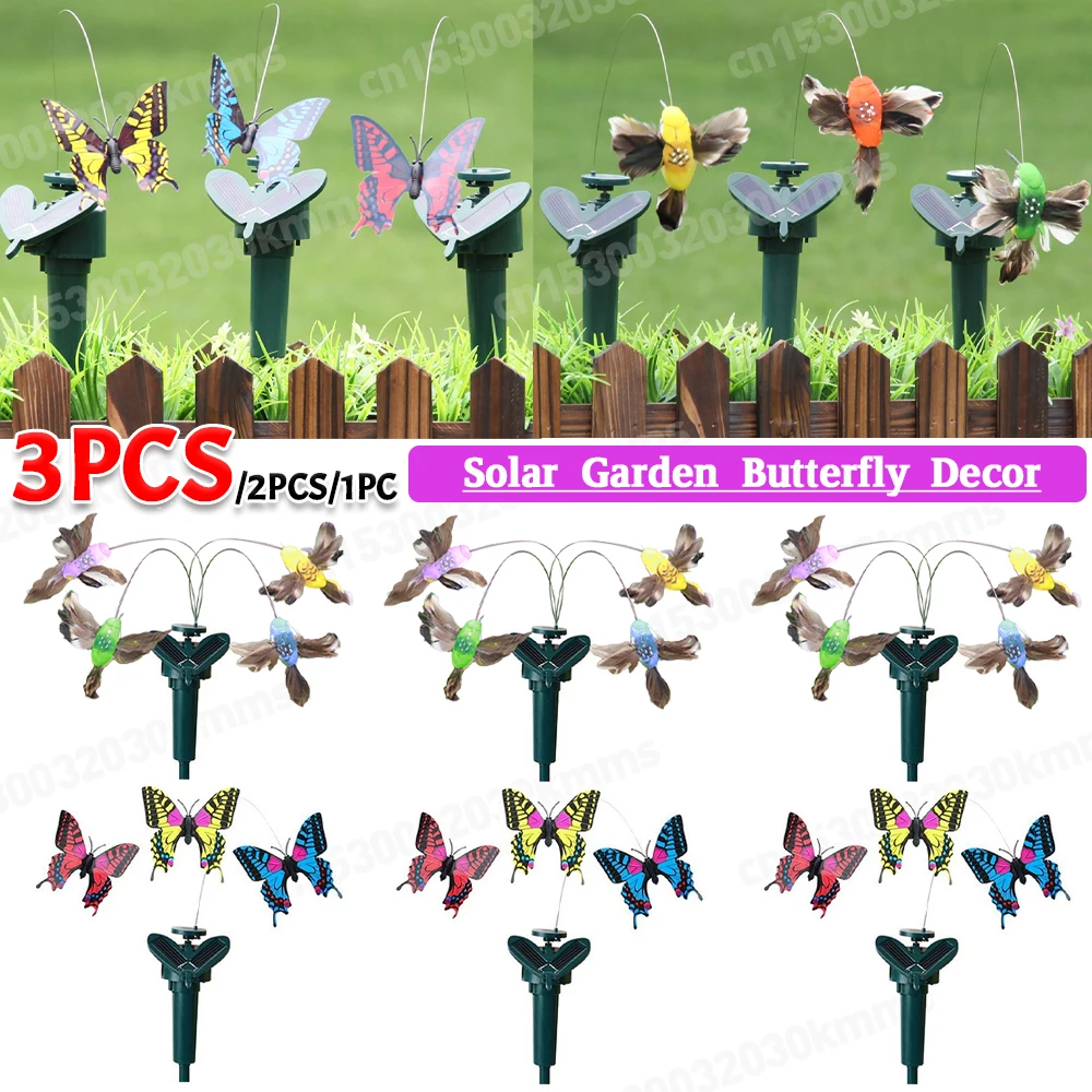 3-1PC-Realistic-Solar-Butterfly-Bird-Outdoor-Yard-Decor-Waterproof ...