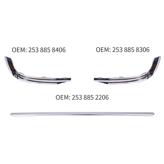 Rear Bumper Chrome Trim Chromium Styling Spoiler A2538858306 ...