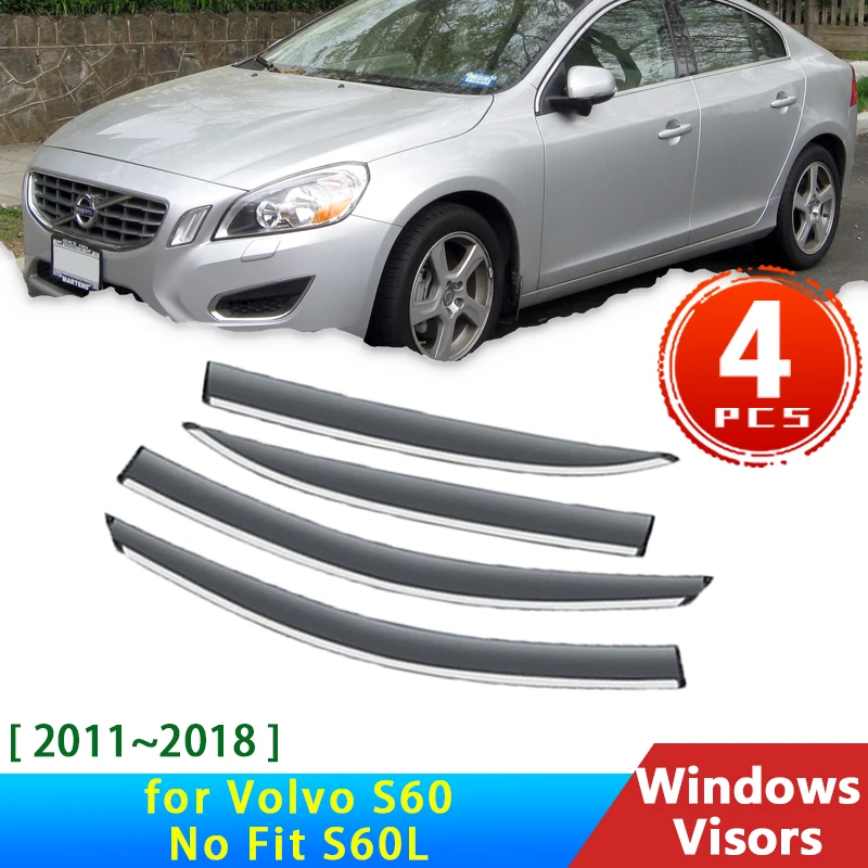 Deflectors for Volvo S60 2 II 2011~2018 2012 2014 Accessories Car ...