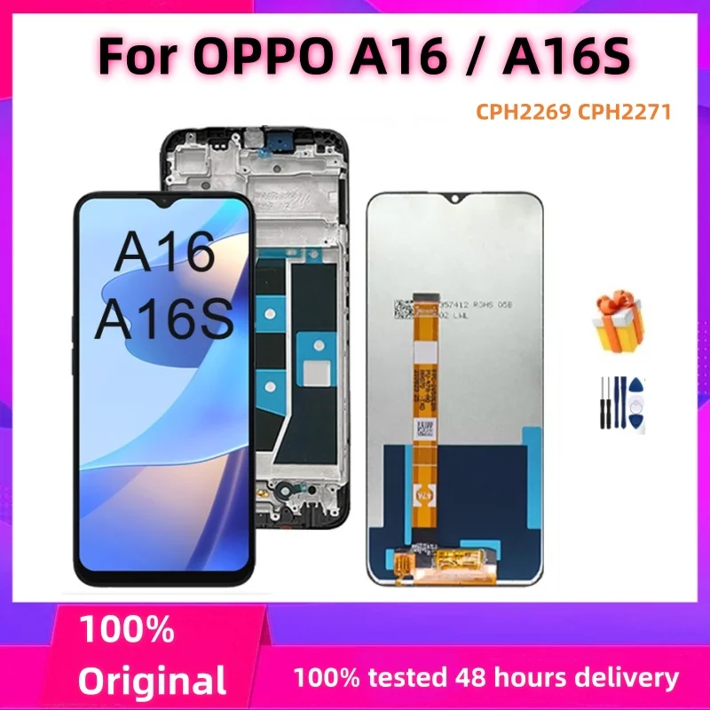 6-52-Original-For-Oppo-A16-LCD-Display-OPPO-A16S-Touch-Screen-CPH2269 ...
