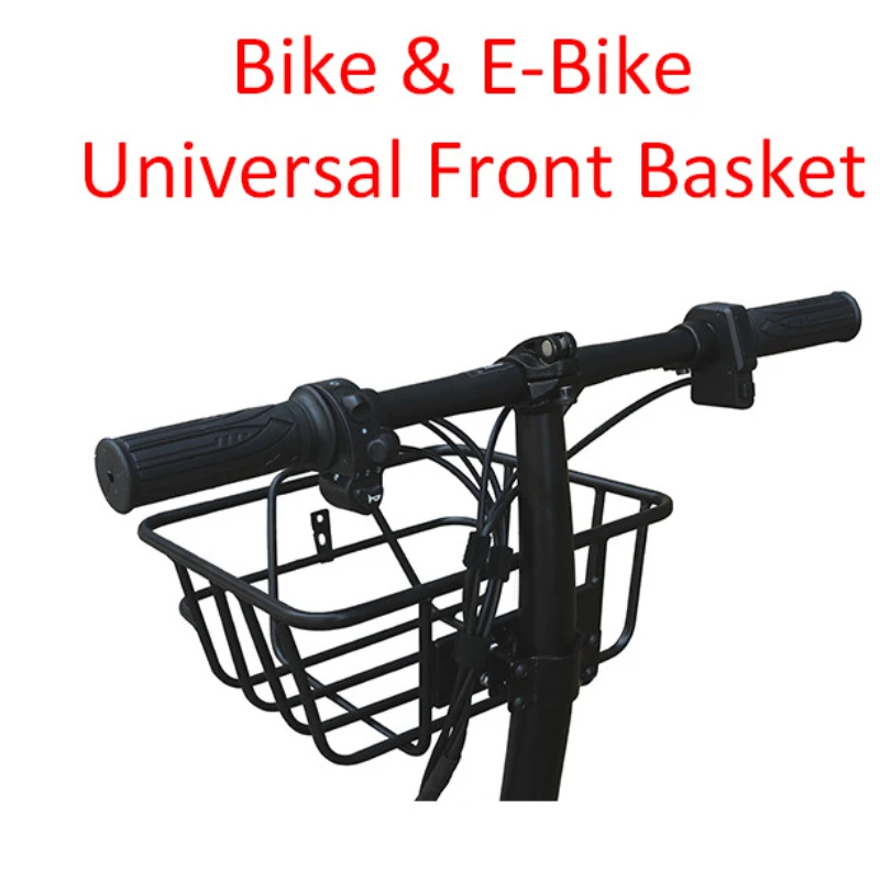 Electric Bicycle Front Basket Folding Bike Universal Front Basket Metal ...