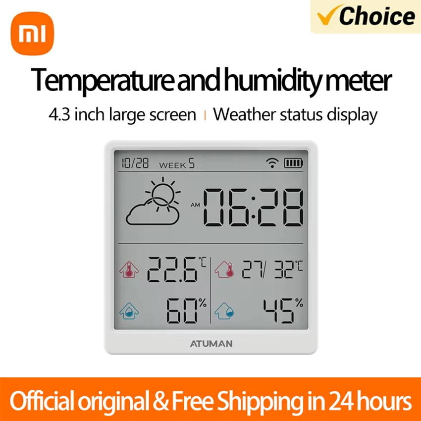 Xiaomi-duka-sensor-eletr-nico-de-temperatura-e-umidade-wi-fi-esta-o ...