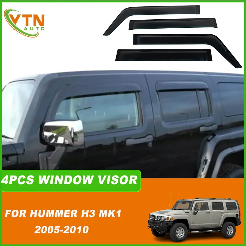 For Hummer H3 MK1 2005 2006 2007 2008 2009 2010 Side Window Deflectors ...