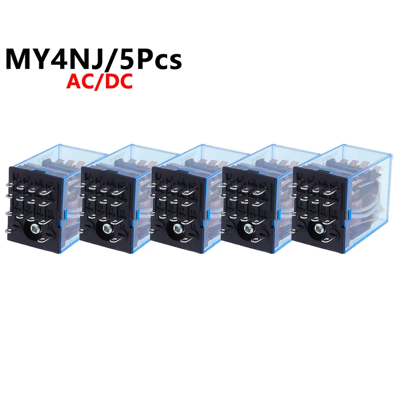 5PCS-MY4-General-small-Electromagnetic-relay-Power-Relay-AC12V-24V-110V-220V-relay-MY4NJ-Coil ...