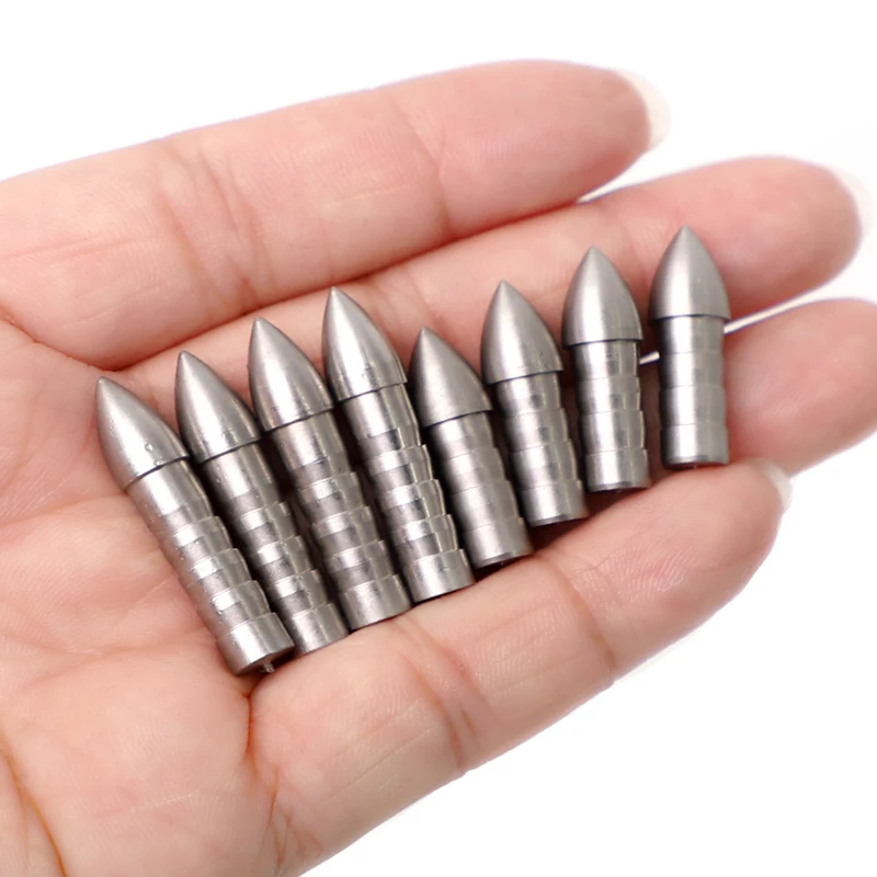 12pcs 75/80/100grain Insert Arrow Head Stainsteel Tips for ID 6.2mm ...