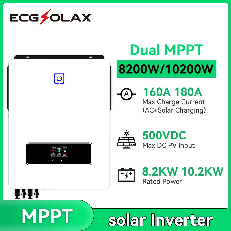 ECGSOLAX-10200W-Hybrid-Solar-Inverter-48V-230VA-MPPT-180A-Charging-Controller-PV-Max-500VDC-Pure ...