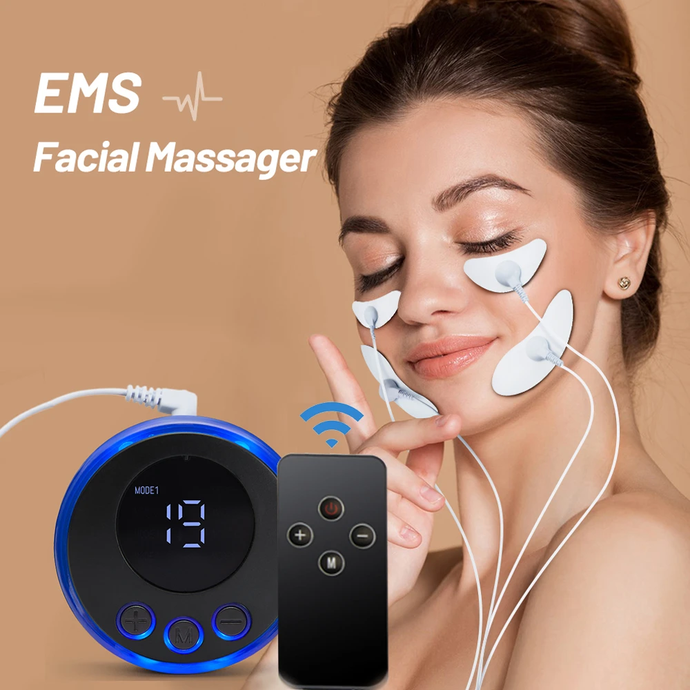 Face Lift Devices EMS Microcurrent Facial Massager Anti Aging Wrinkle Beauty Apparatus V Shaped ...