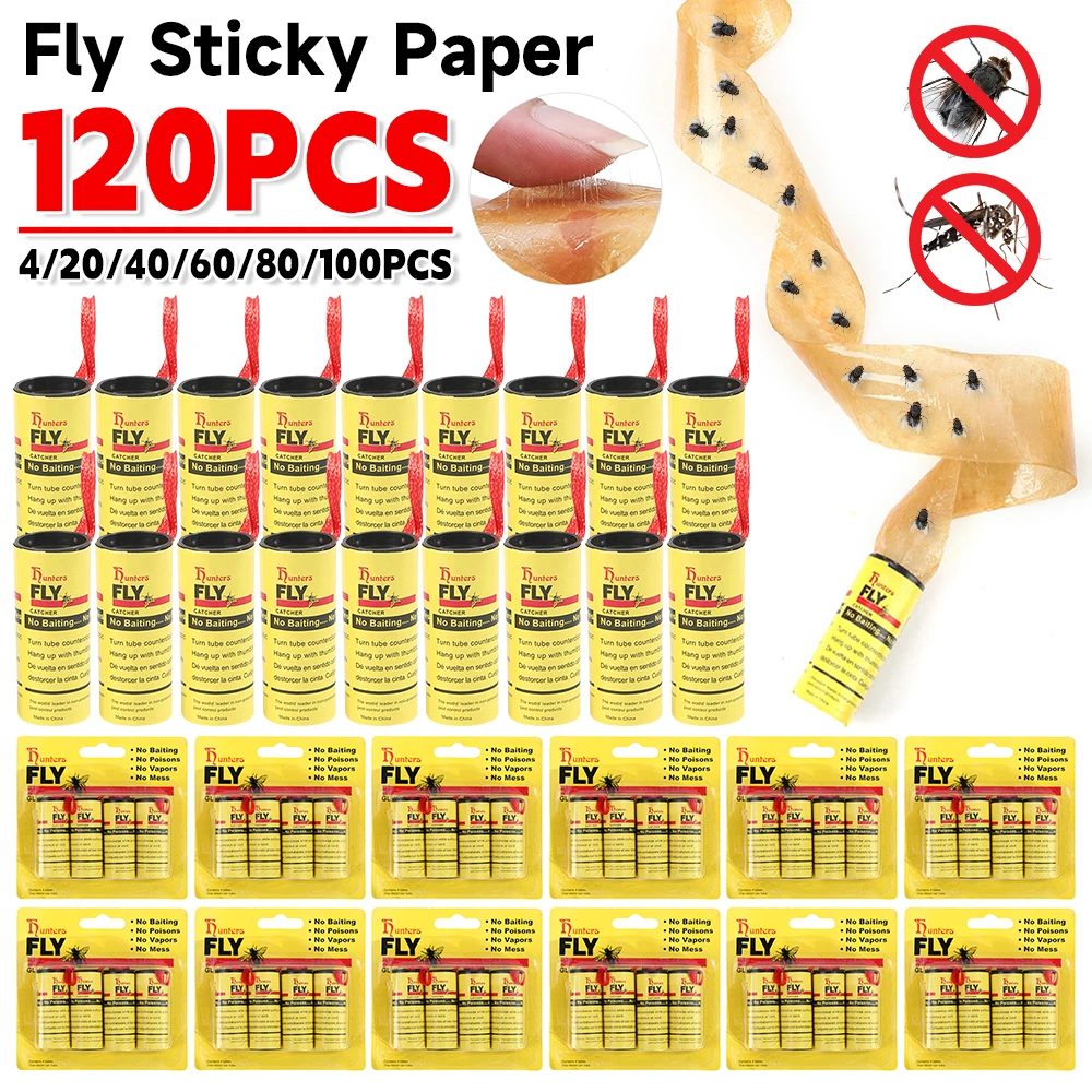 Papel-de-pegamento-adhesivo-para-moscas-trampa-para-insectos-voladores ...