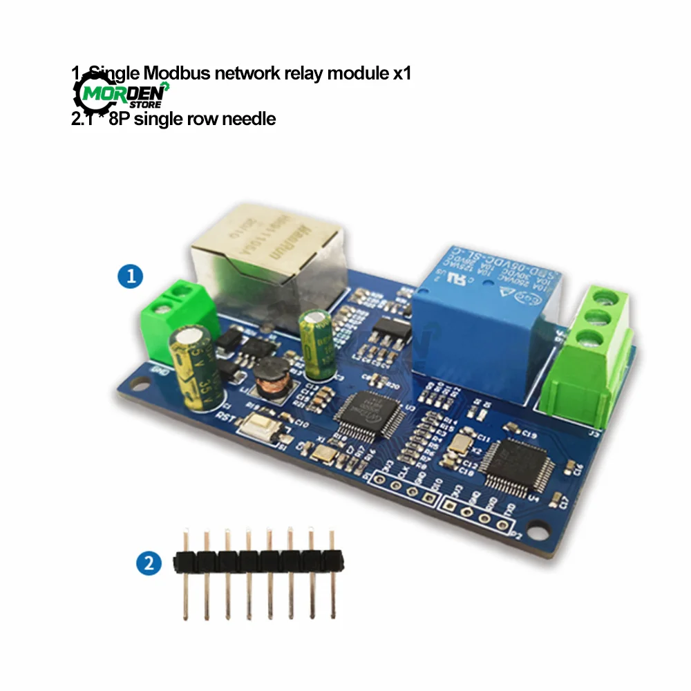 Modbus-RTU-Relay-1-Channel-Network-Relay-Module-Ethernet-LAN-Controller ...