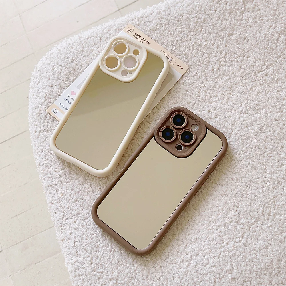 Luxury Make-Up Mirror Phone Case with Reflective Back Cover for Samsung ...