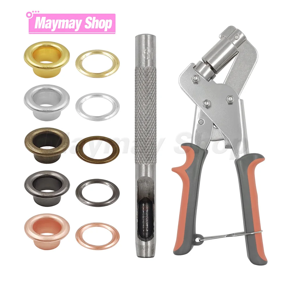 Eyelet Grommet Tool Kit Handheld Install Pliers Portable Grommet Hand ...