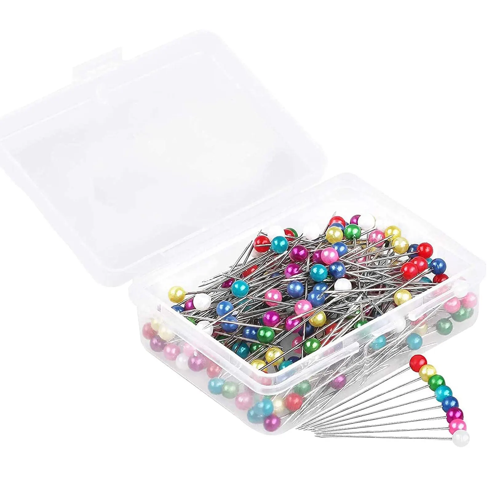Sewing Pins 100 Pcs Straight Pins 1.4 in Pearlized Ball Head Pins Sewing Pins for Fabric DIY ...