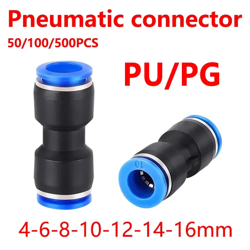 Pu-Pneumatic-Fittings-Plastic-Connector-PG-4mm-6mm-8mm-10-12-14mm ...