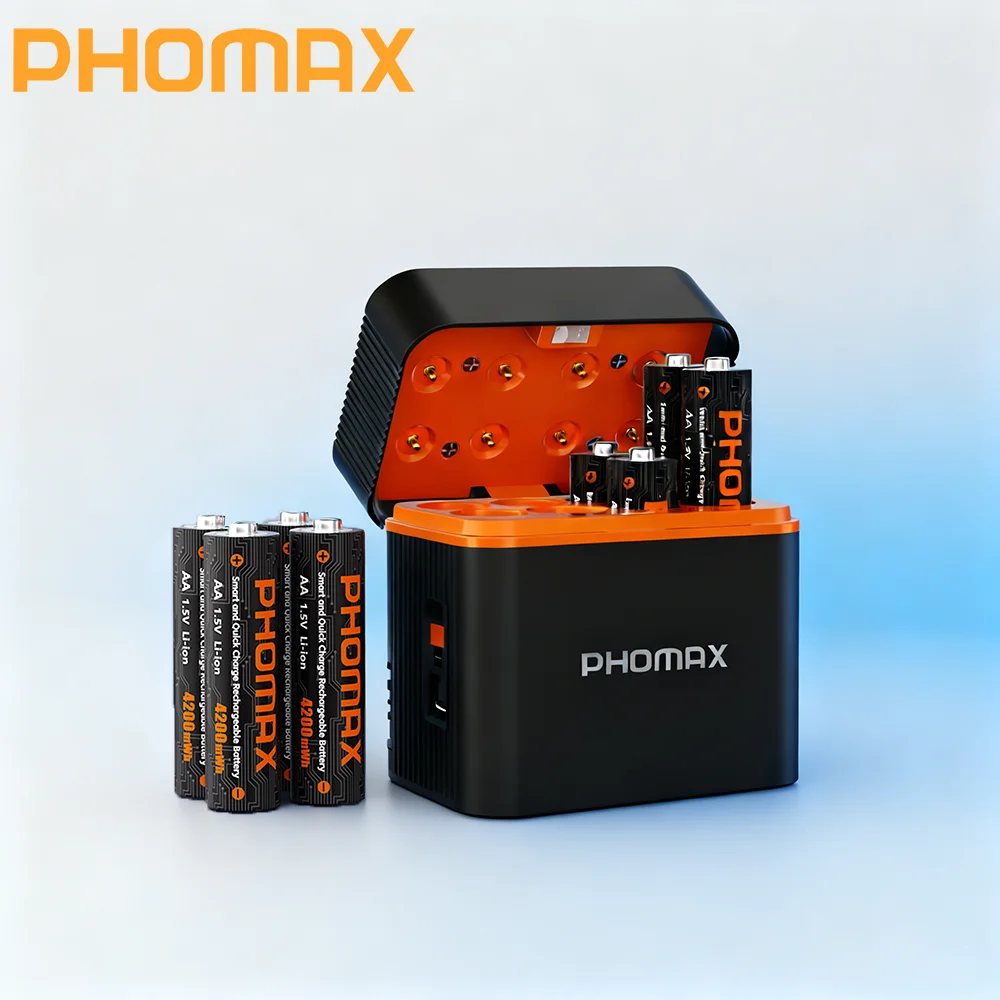 PHOMAX AA Li-ion Rechargeable Battery 4200mWh 1.5V Lithium Rechargeable ...