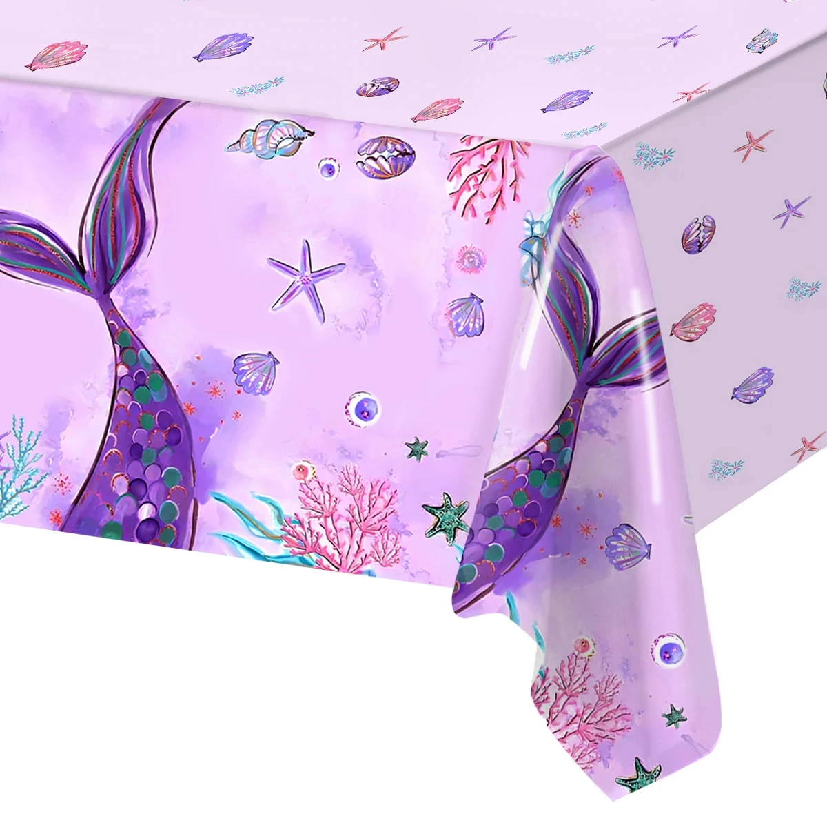 Little Mermaid Disposable Tablecloth Mermaid Birthday Party Decoration ...
