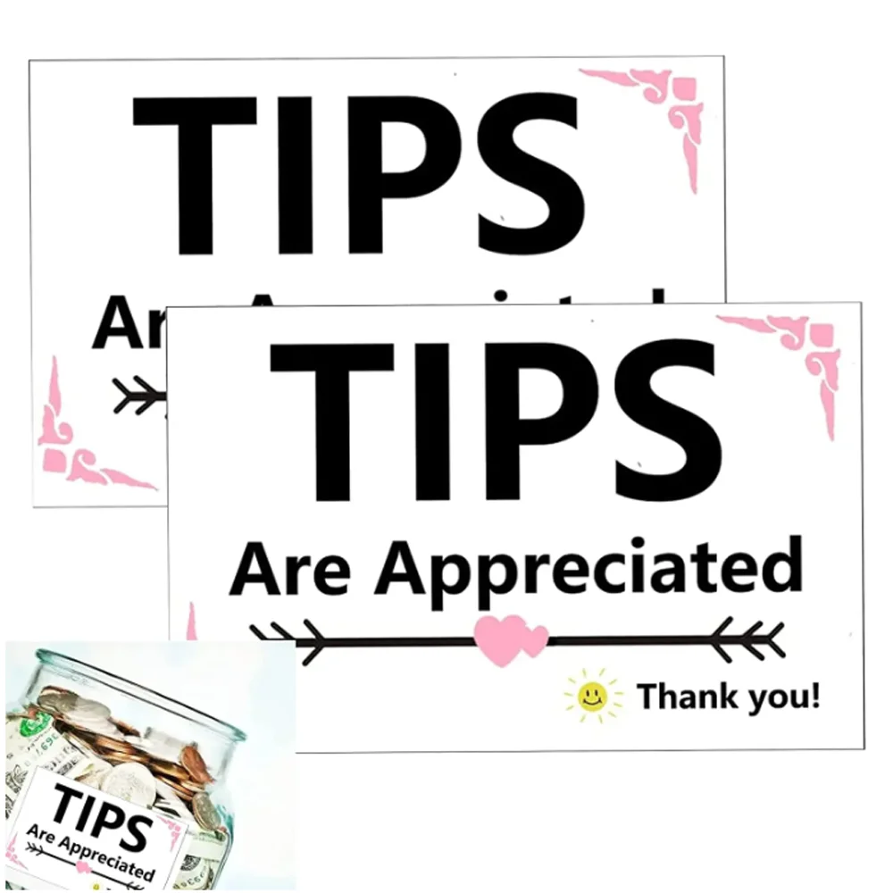 18Pcs-Tips-are-Appreciated-Sticker-3-5Inches-Business-Decals-Tips ...