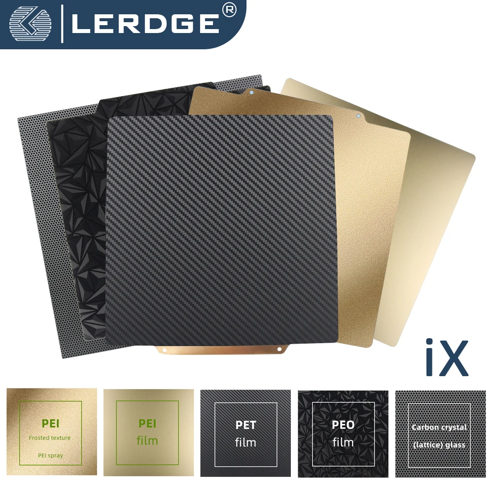 Lerdge iX 180*180mm Texture/Smooth PEI PET PEO Spring Steel Sheet ...
