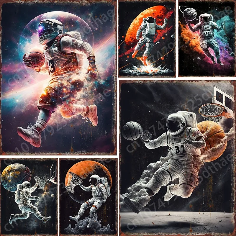 Astronaut In Space Playing A Sport