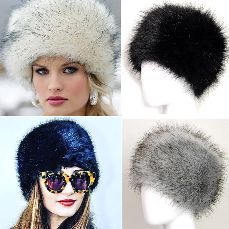 Winter-New-Fox-Fur-Hat-for-Women-Beanie-Cap-Fashion-Warm-Fluffy-Faux ...