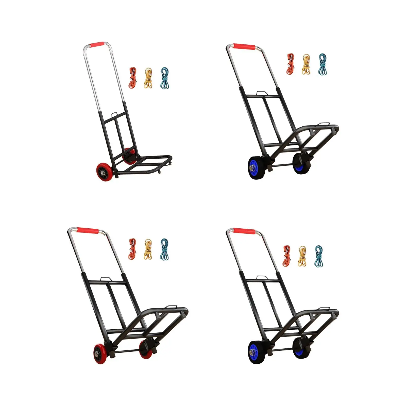 Folding-Hand-Truck-Telescoping-Handle-Trolley-Cart-with-3-Elastic-Ropes ...