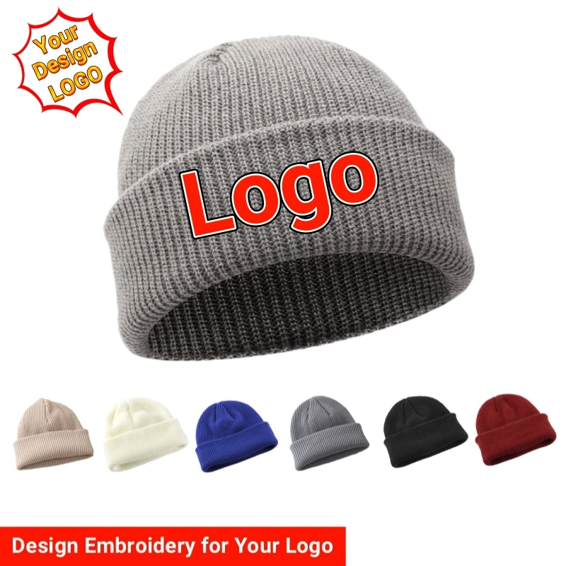 Custom-Logo-Beanie-Design-Your-Own-Text-Beanies-Winter-Warm-Hats-for ...