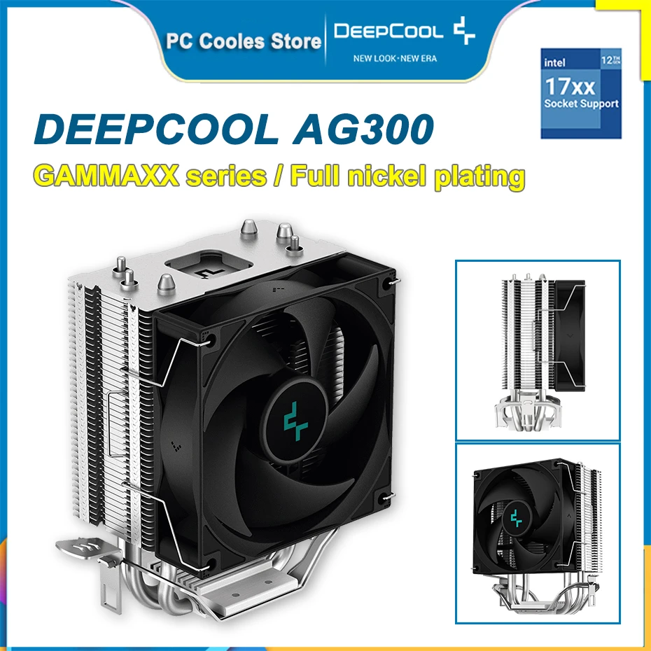 DEEPCOOL GAMMAXX AG300 CPU Air Cooler 3 Heatpipes Full Nickel Plating PWM Cooling Fan For ...