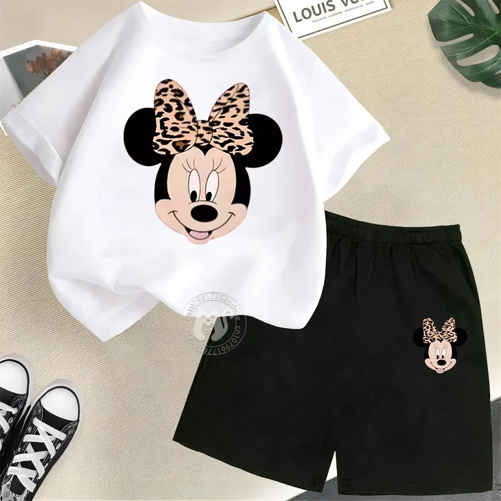Disney-Minnie-camiseta-e-shorts-estampados-para-meninos-e-meninas-100 ...
