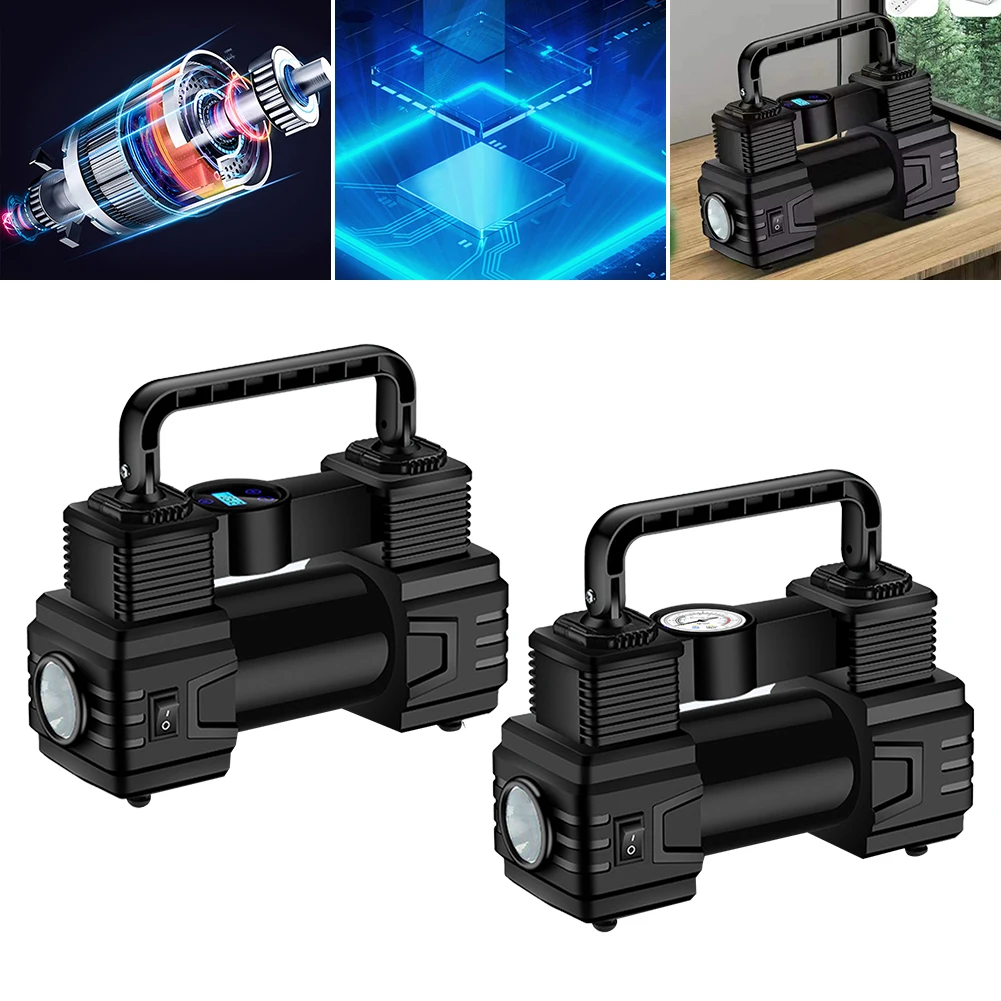Car-Tire-Pump-with-Digital-Pressure-Gauge-Electric-Air-Pump-LED ...