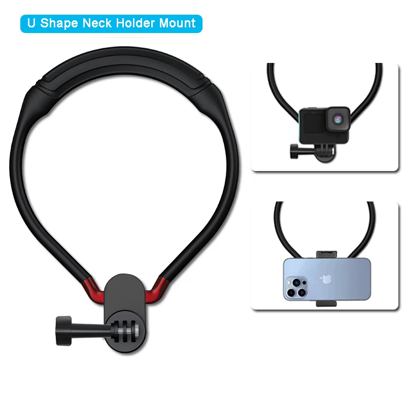 Silicone Neck Hold Mount For GoPro Hero 11 10 9 8 Insta360 DJI Osmo ...
