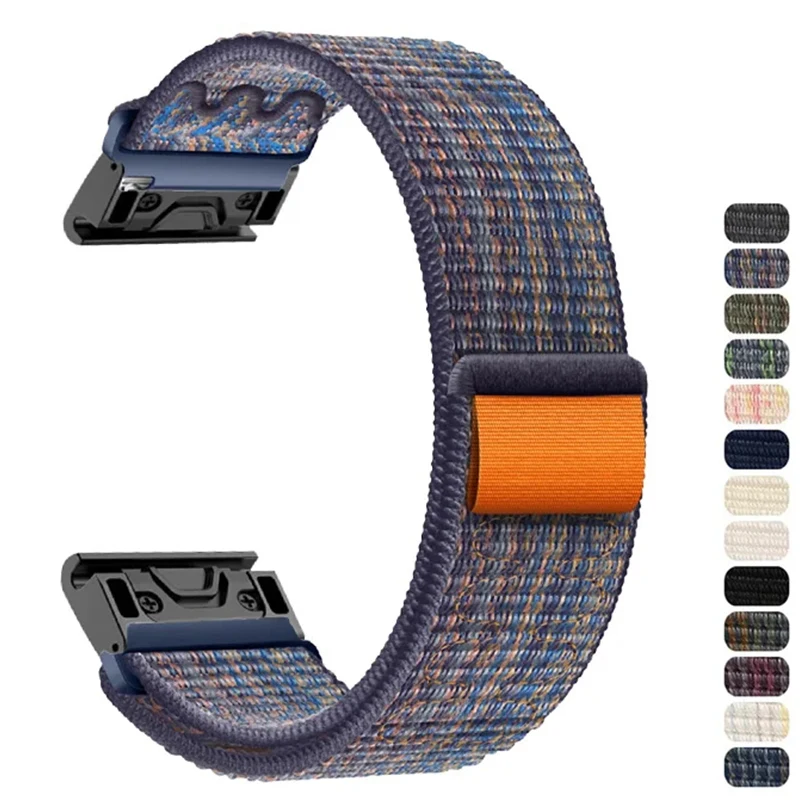 22mm-26mm-Nylon-Quick-Fit-Armband-f-r-Garmin-Fenix-7x7-Pro-Fenix-6x6 ...