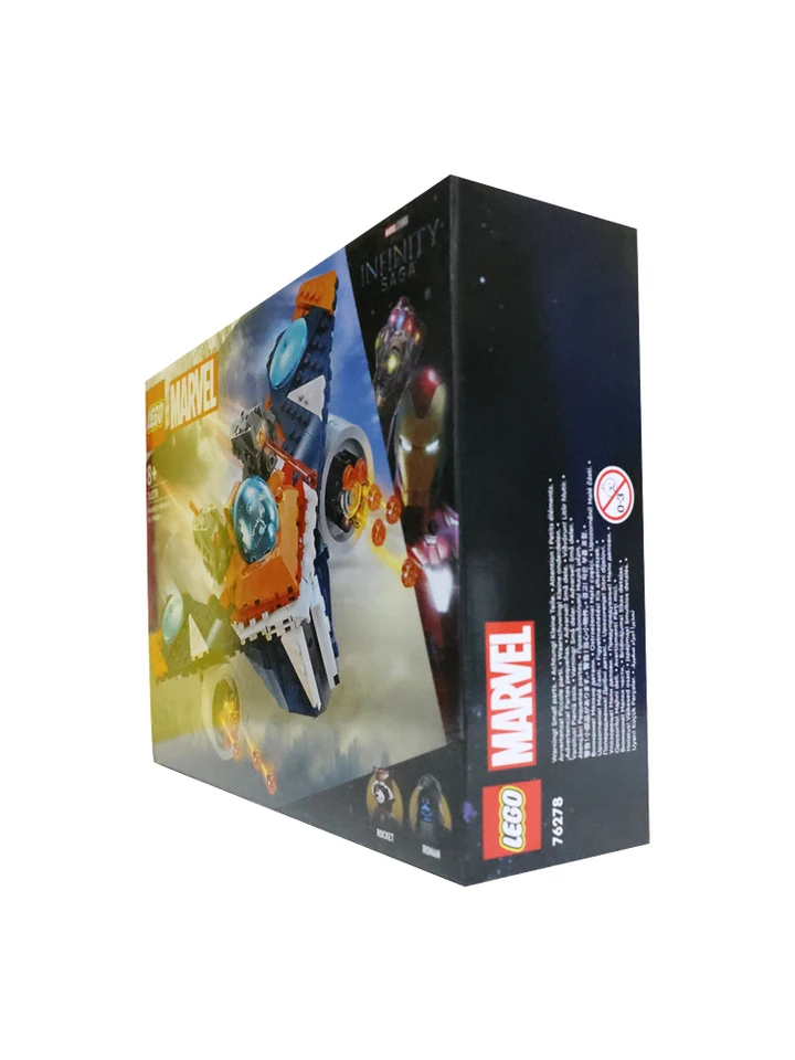 Lego Marvel Raket Wasbeer LEGO Marvel Rockets Raumschiff Vs. Ronan,