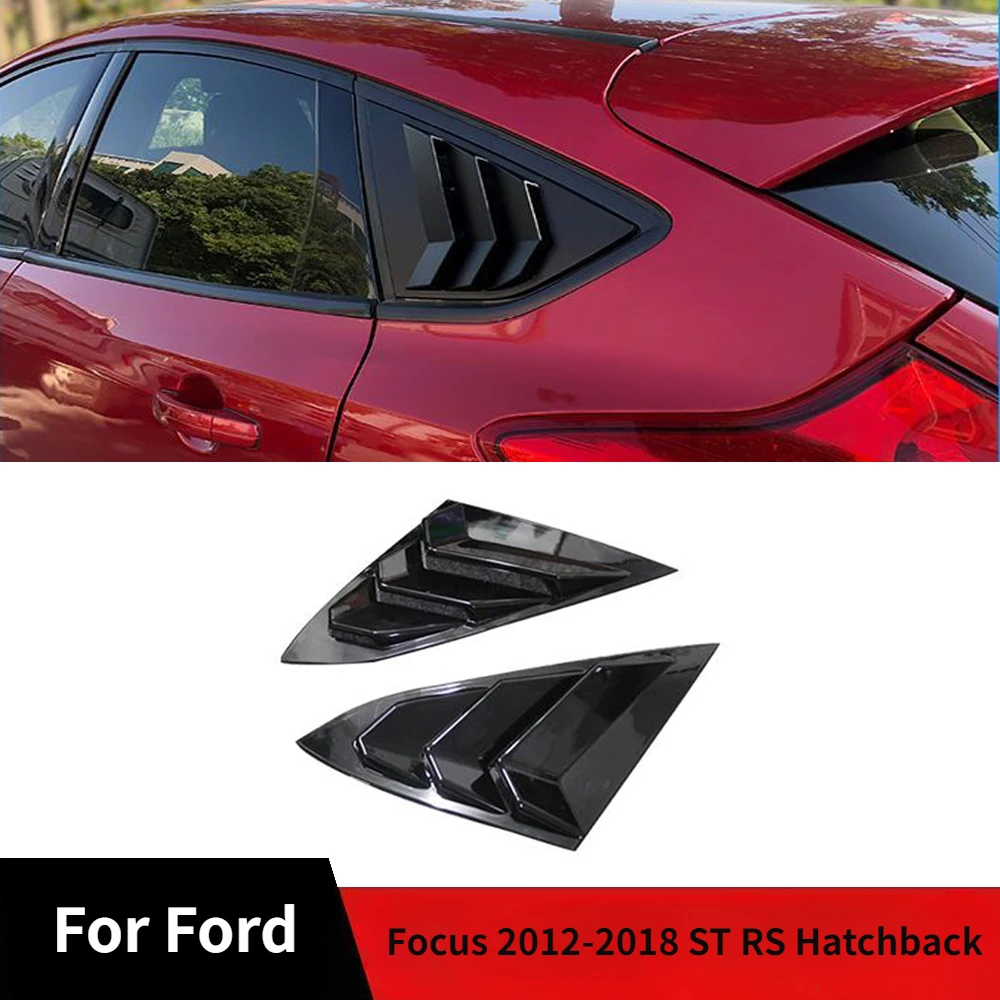Car Rear Window Side Louvers Vent Fit For Ford Focus 2012-2018 ST RS ...