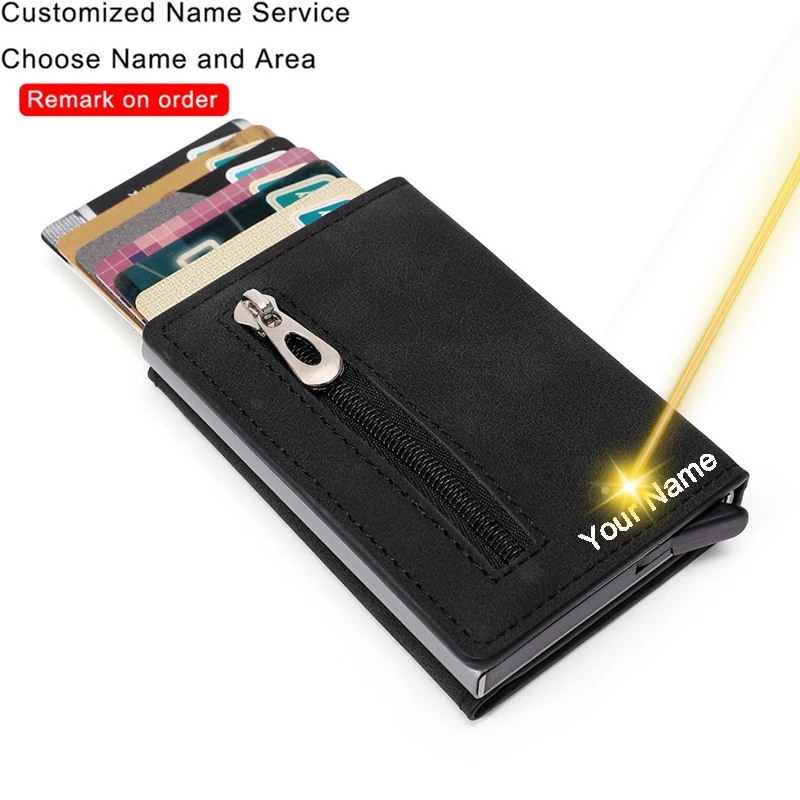 Bycobecy Rfid Smart Wallet Credit Card Holder Custom Name Business Men ...