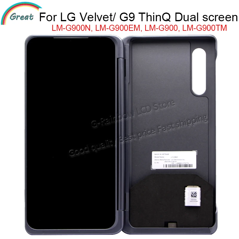 For-LG-Velvet-5G-LCD-Dual-Screen-Secondary-Display-With-Frame-Touch ...