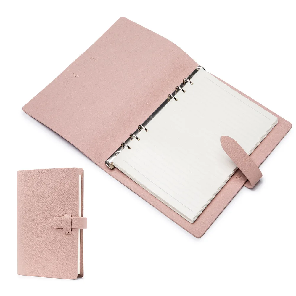 Genuine Leather A5 Loose Leaf Notebook Soft Leather Handaccount ...