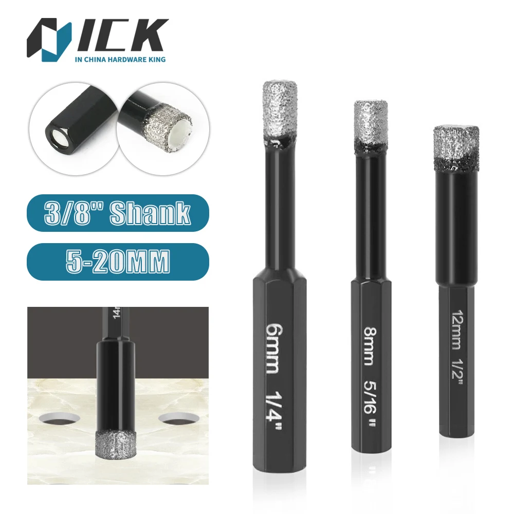 Dry-Diamond-Core-Drill-Bit-3-8-Hex-Shank-Vacuum-Brazed-Hole-Saws ...