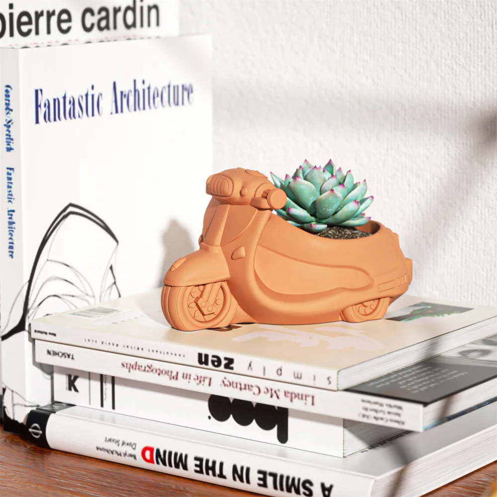 Italian Vintage Motorcycle Concrete Silicone Mold for Flowerpots Kombi ...