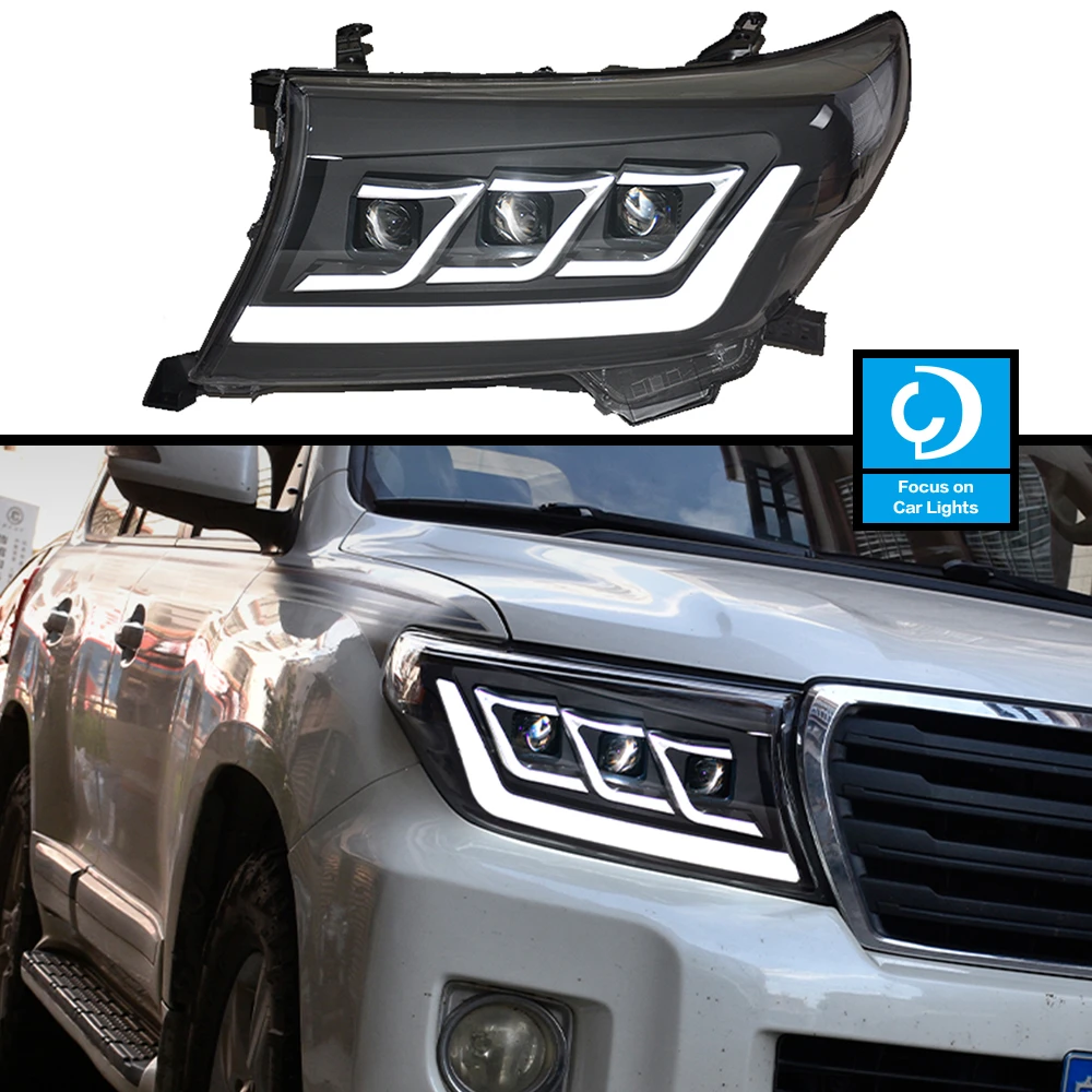Car Front Headlight For Toyota Land Cruiser Led 2008-2015 Headlamp ...