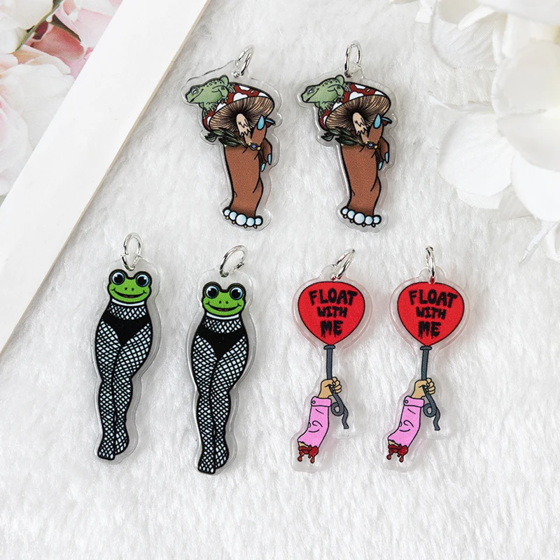 6Pcs-Frog-Charms-Mushroom-Float-Win-Me-Balloon-For-Earring-Keychain ...