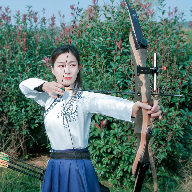 Sanlida Noble Wood Bow Set Archery Takedown Recurve Bow 62-70" 16-38lbs ...